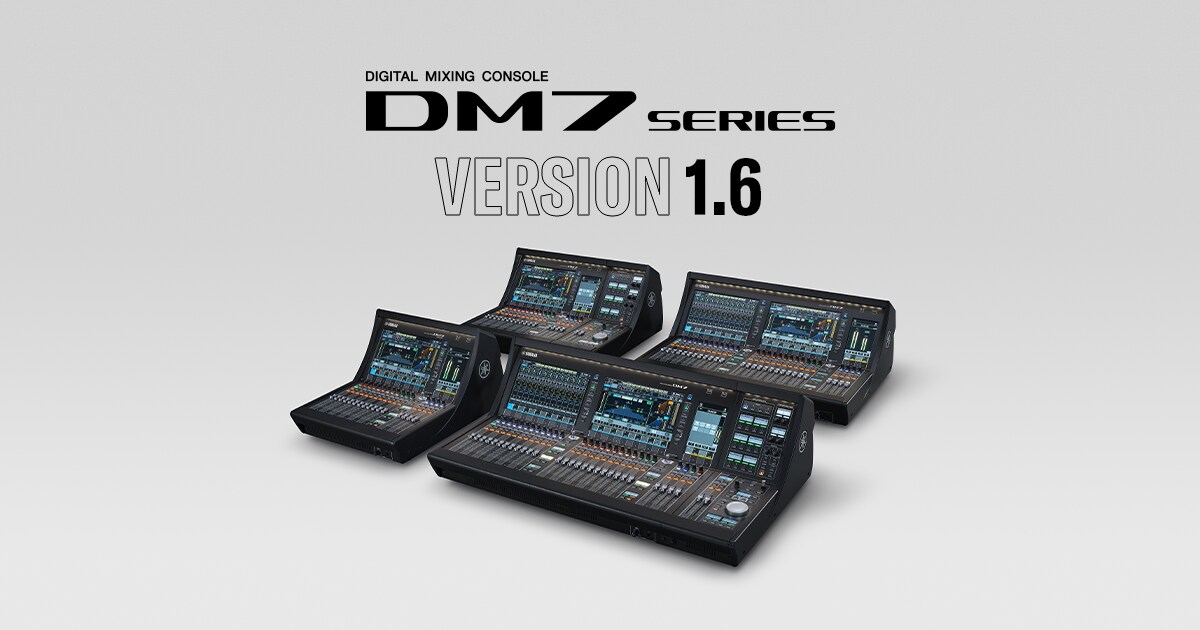 Novo firmware e placa de interface Dante PY64-D para as mesas digitais Yamaha da série DM7 ...